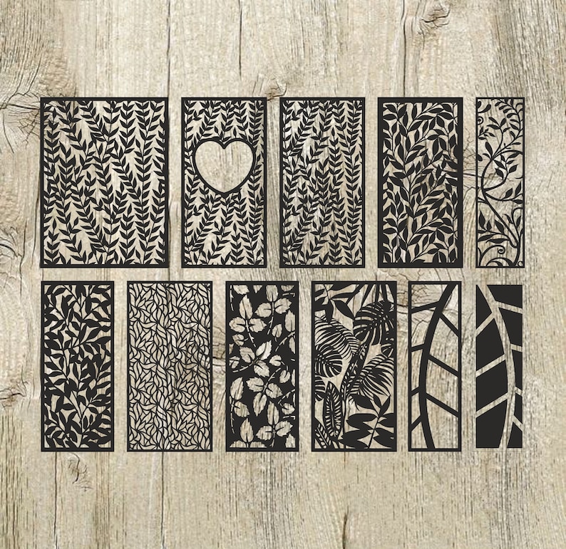 PDF, JPG, PNG, Svg Panel "leafs" Set 1. Vector Files - Etsy