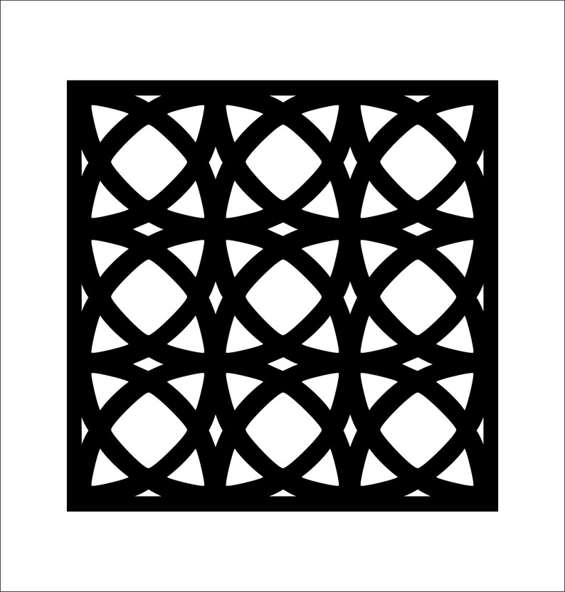 Square Panels Collection 29 Round Geometric Swirl Abstract - Etsy