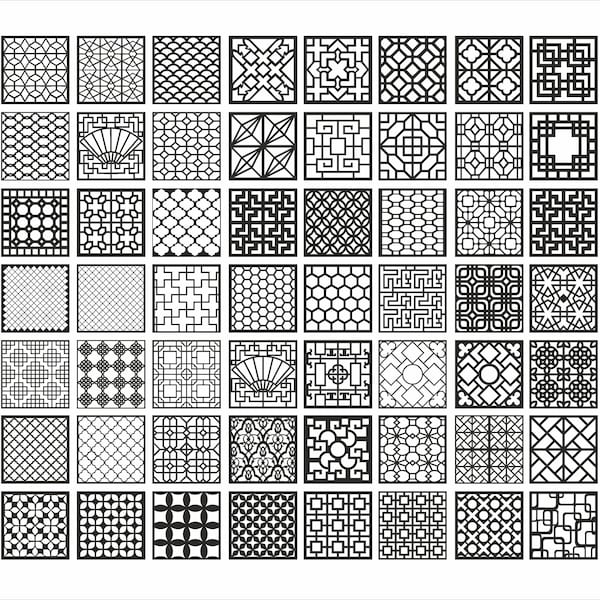 Square Geometric Dxf Svg - Etsy