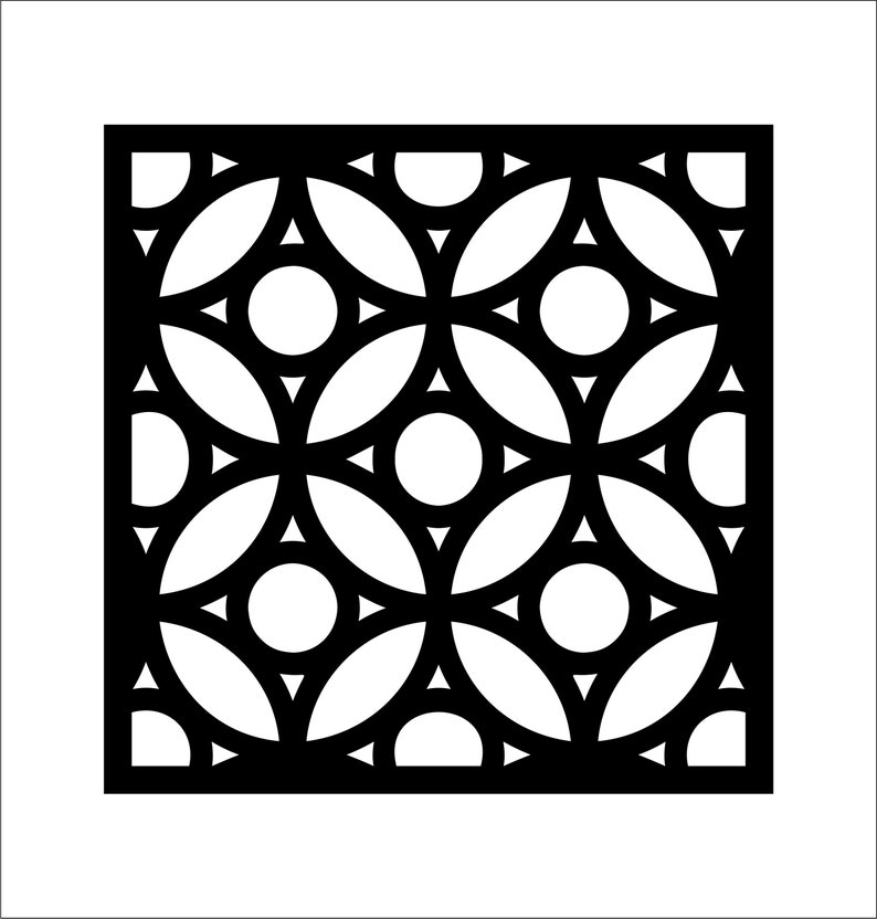 Square Panels Collection 29 Round Geometric Swirl Abstract - Etsy