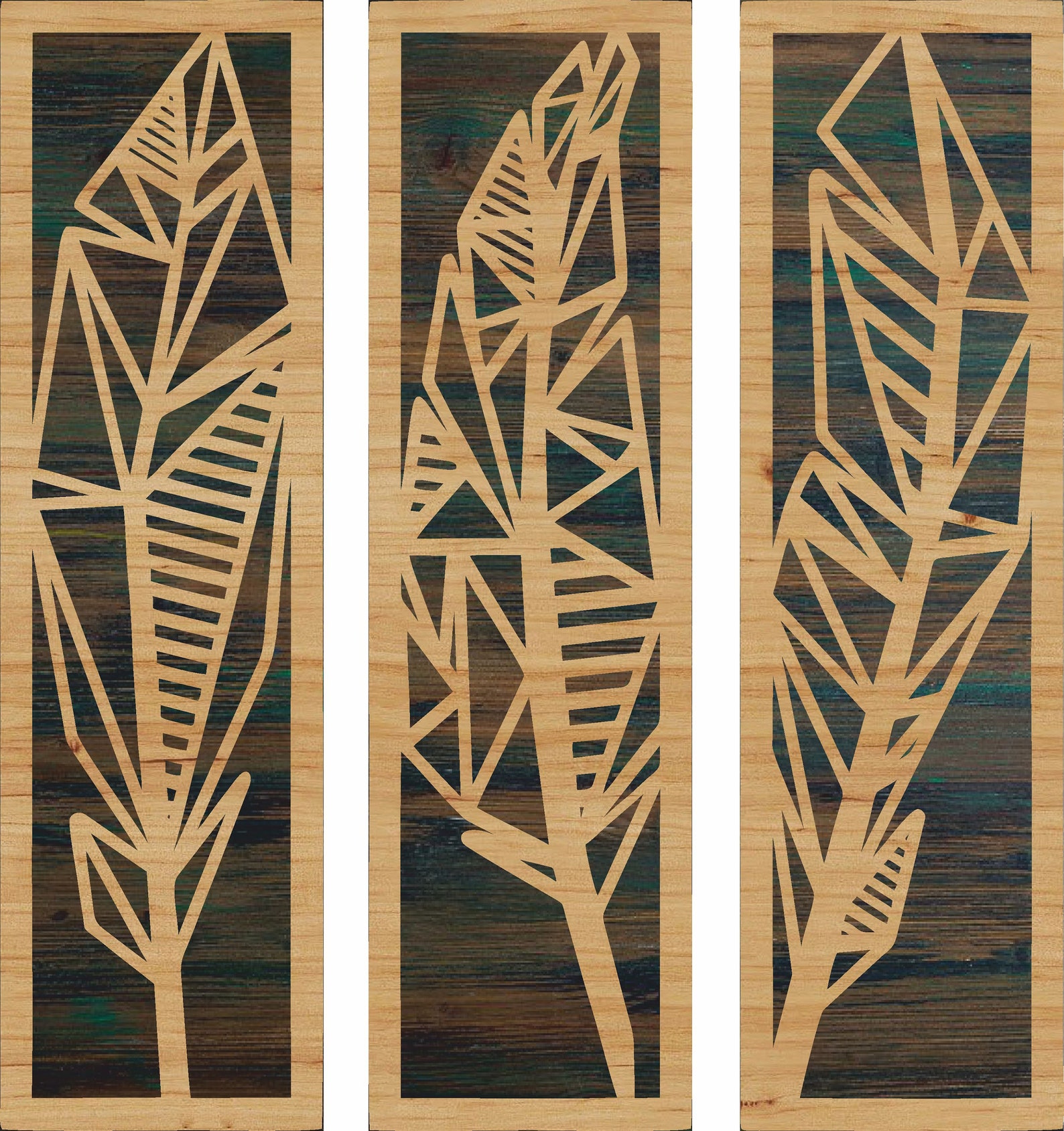 Panel Feather Set Vector Files for Laser Cut Cnc Digital - Etsy