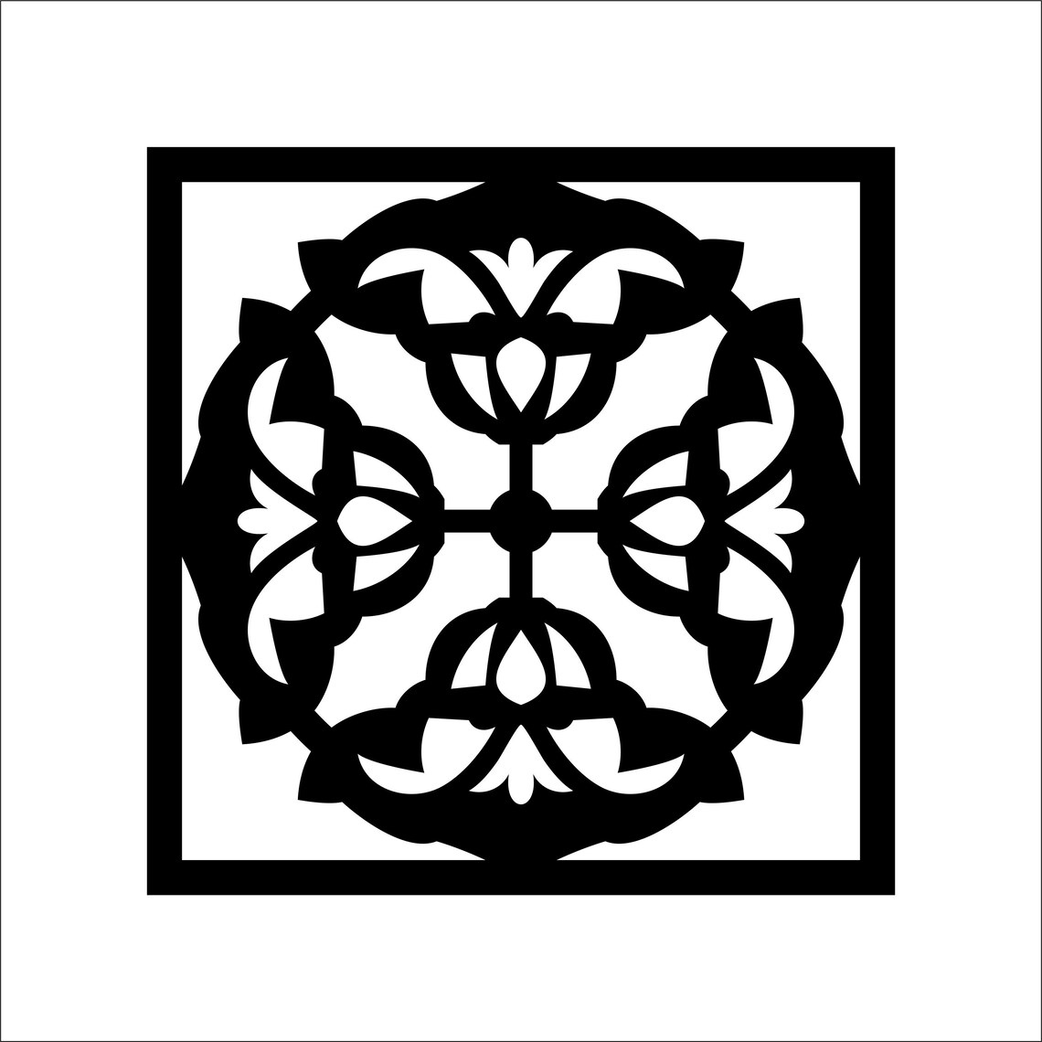 Square Panels Collection 37, Geometric Mandala, Round Patterns. Vector ...