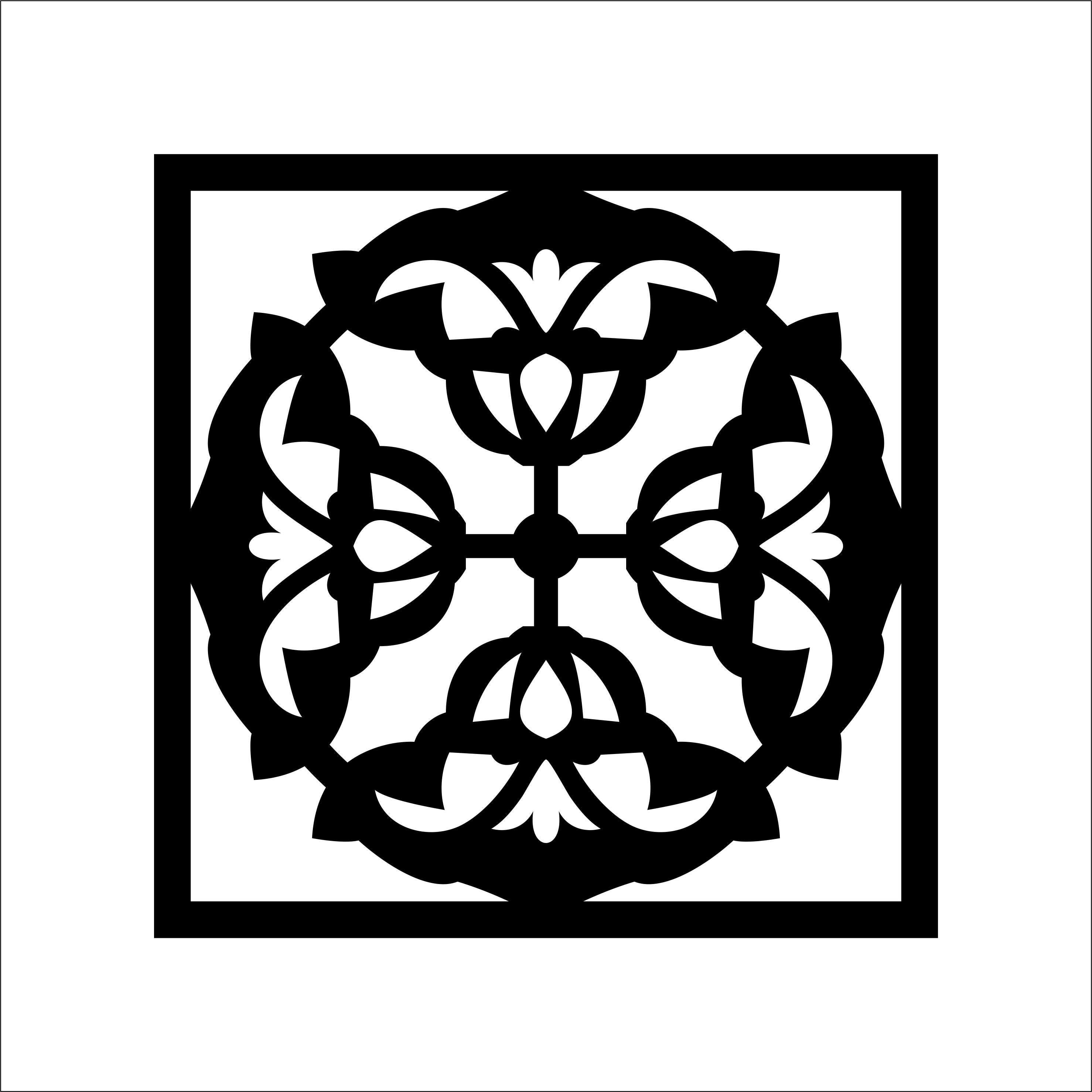 Square Panels Collection 37, Geometric Mandala, Round Patterns. Vector ...