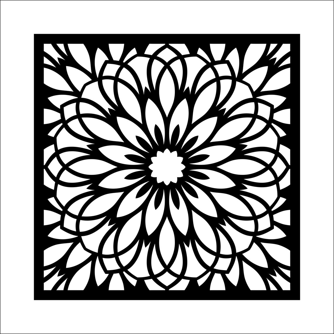 Square Panels Collection 35 Floral Patterns. Vector Files - Etsy