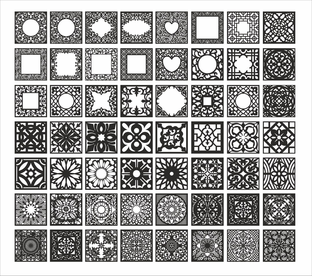 Square Panels Collection 30, Round, Geometric,borders, Abstract ...