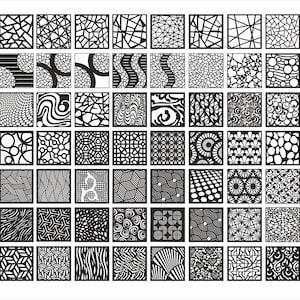 Square Panels Collection 36, Geometric and Abstract Patterns. Vector ...