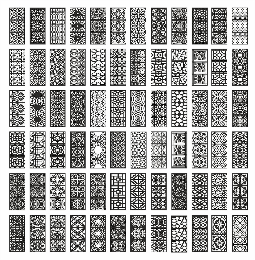 Panel Collection 11, "stained Glass" Geometric Ornaments. Vector Files ...
