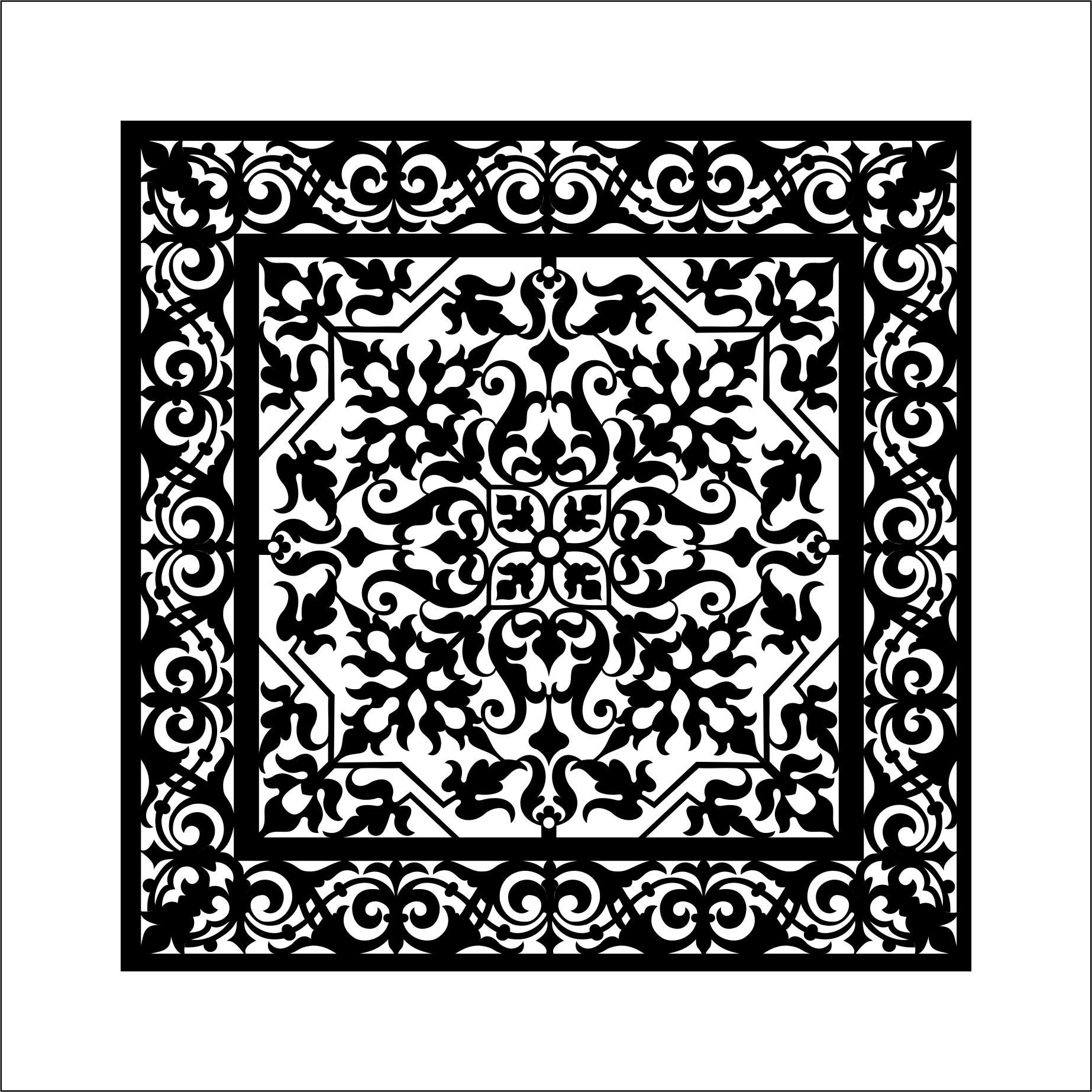 Square Panels Collection 32, Fine Geometric Patterns. Vector Files, for ...