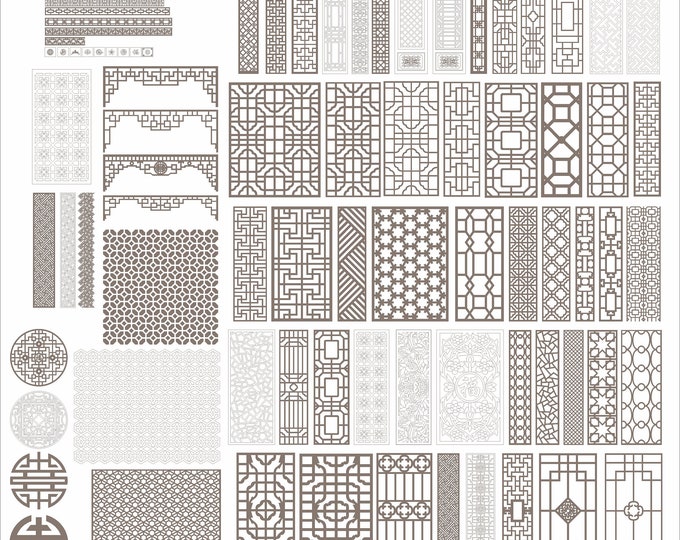 PDF, JPG, PNG, Svg Panel trees Set 8. Vector Files - Etsy Canada