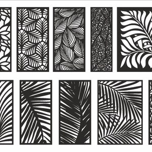 PDF, JPG, PNG, Svg Panel "leafs" Set 6. Vector Files - Etsy