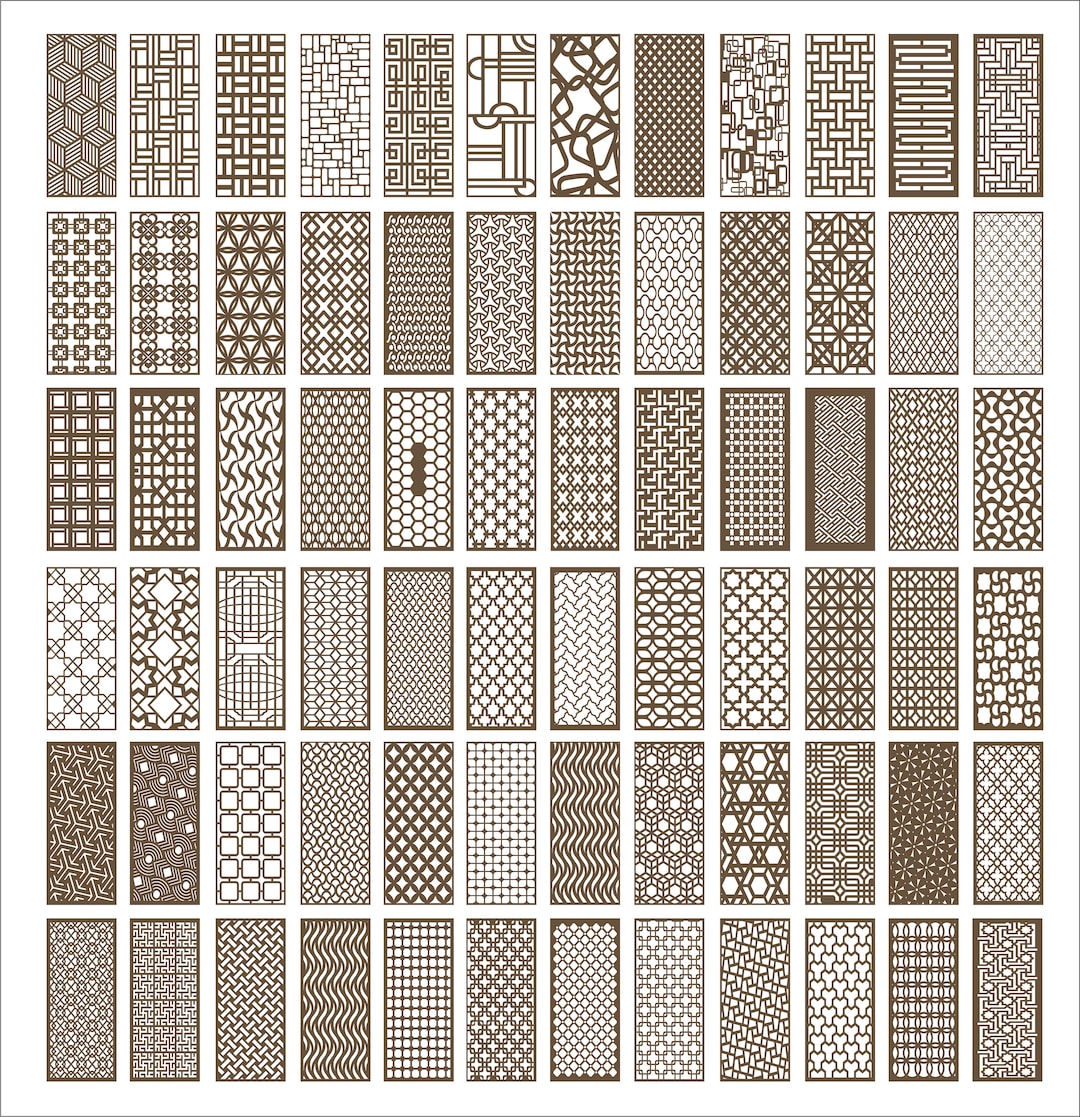 Panel Collection 13, Fine Geometric Patterns. Vector Files, for Laser ...