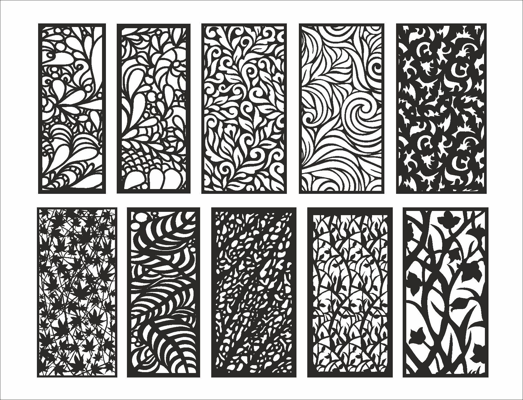 PDF JPG PNG Svg Panel leafs Set 3. Vector Files - Etsy