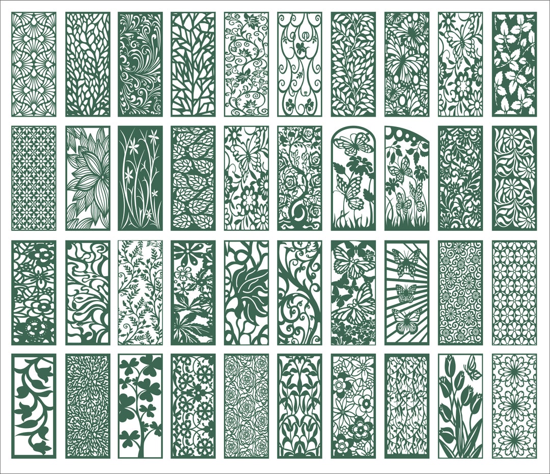 Panel Collection 8, Floral Patterns With Butterflys. Vector Files, for ...