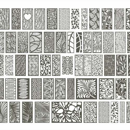 Panels Collection trees Vector Files for Laser | Etsy