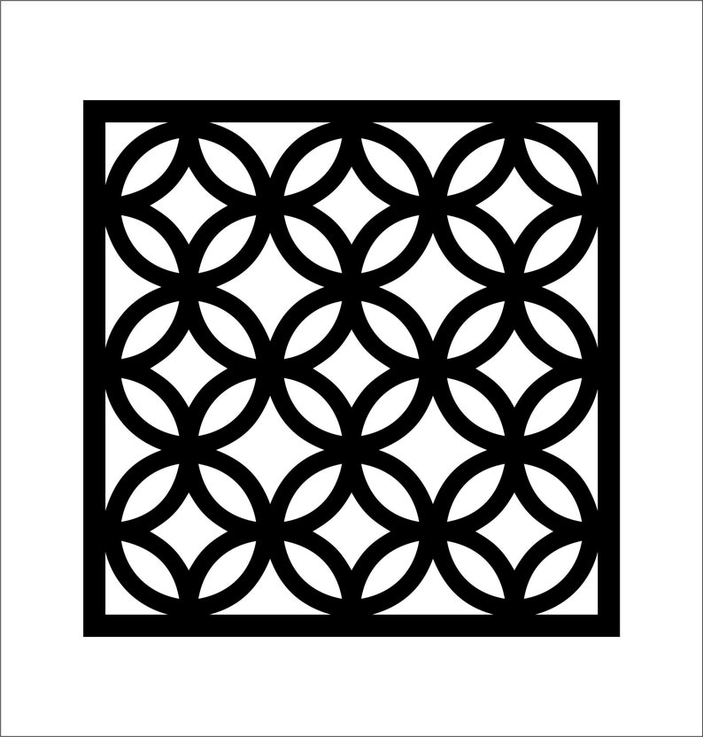 Square Panels Collection 29 Round Geometric Swirl Abstract - Etsy