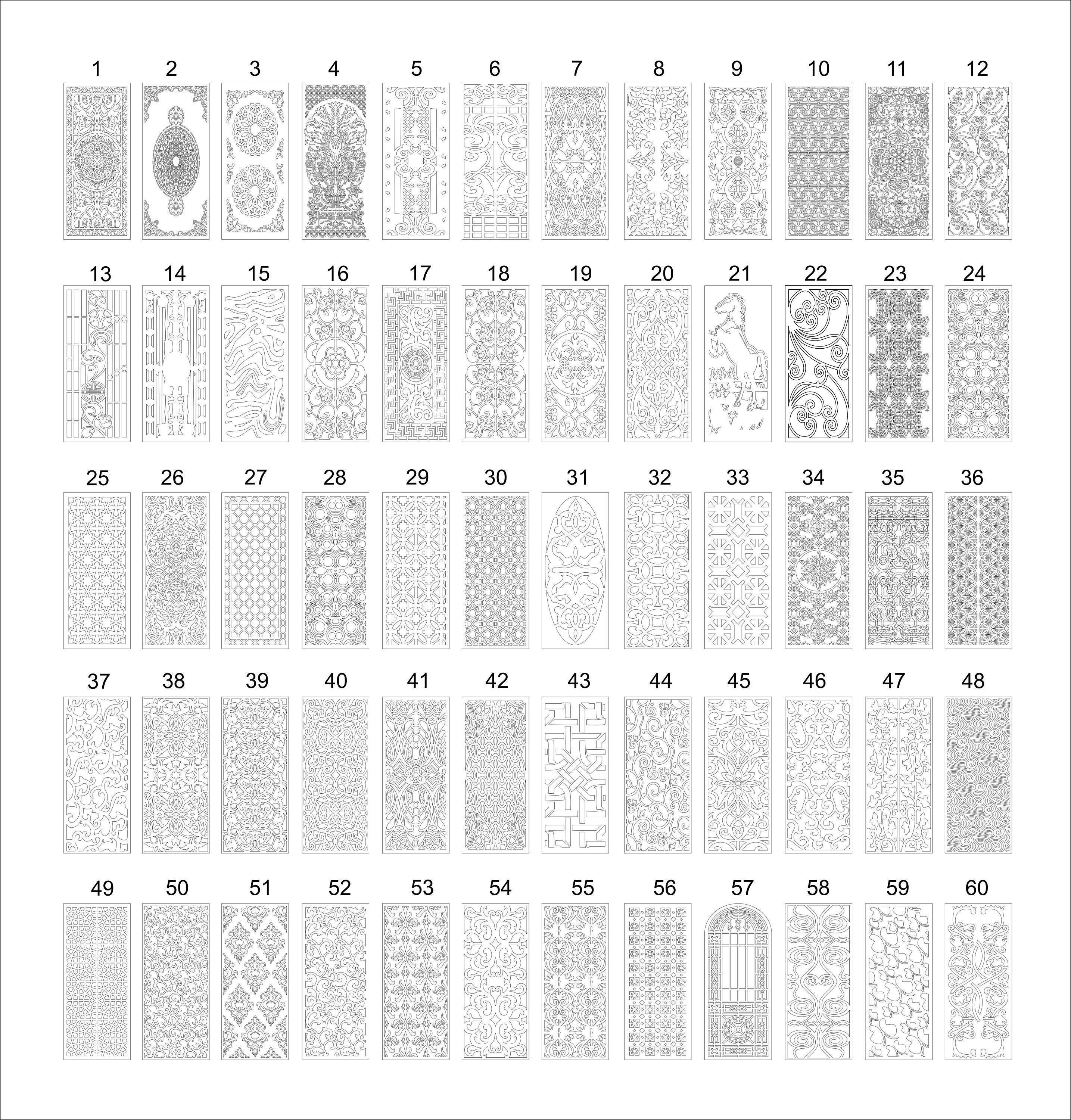 Panel Collection 20 Various Pattern. Vector Files Digital - Etsy