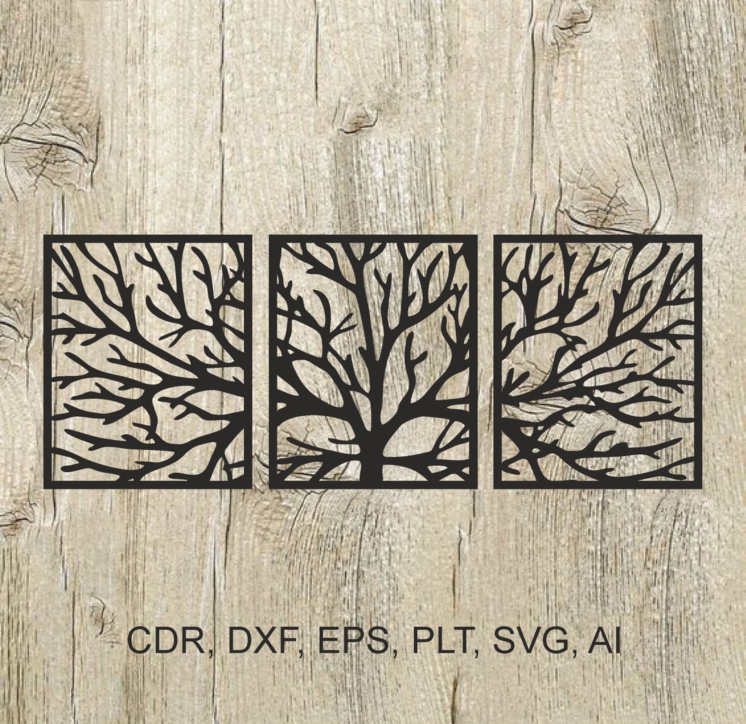 Panel 041, Panel Tree. Vector Files, for Laser Cut, Cnc, Digital Files ...