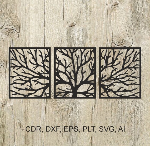 Panel 041 Panel Tree. Vector Files for Laser Cut Cnc - Etsy