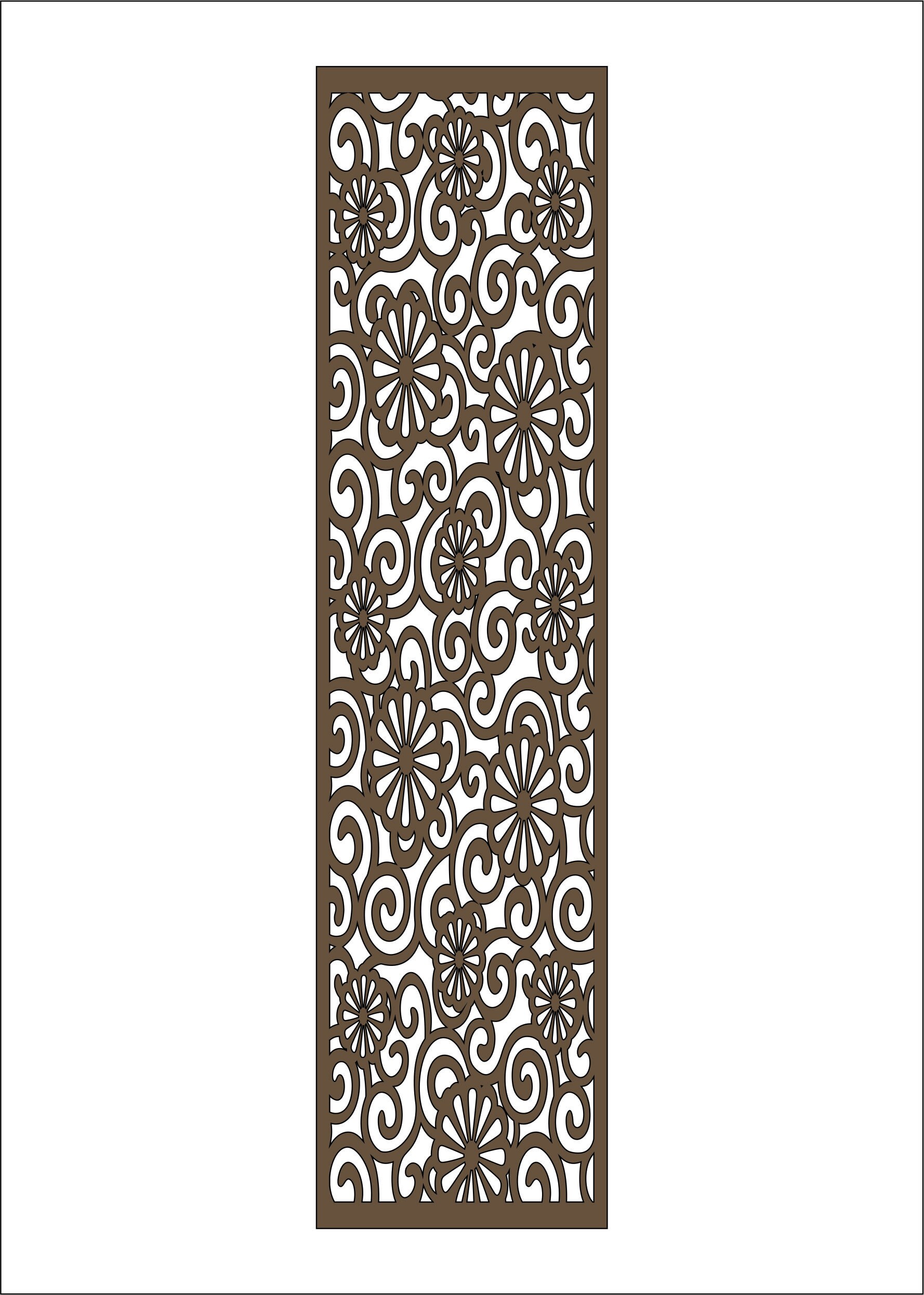 Panel Collection 17 Geometric and Floral Pattern 1:4 . Vector - Etsy