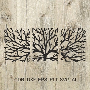 Panel 041, Panel Tree. Vector Files, for Laser Cut, Cnc, Digital Files ...