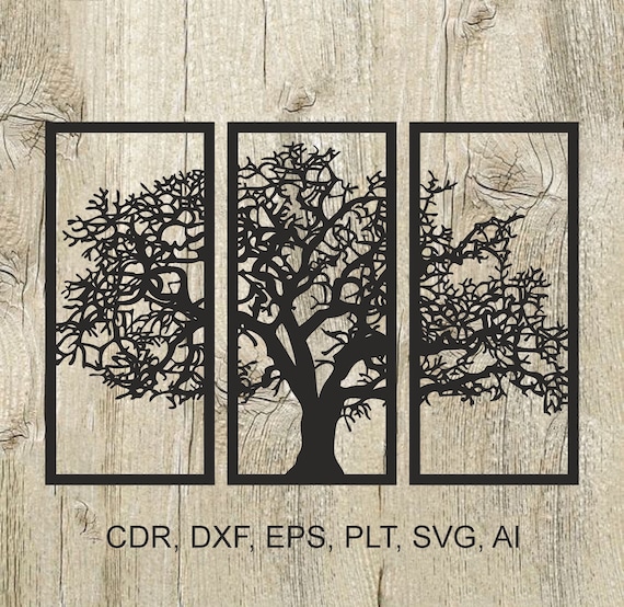 Panel 038 Panel Tree. Vector files for laser cut cnc - Etsy France