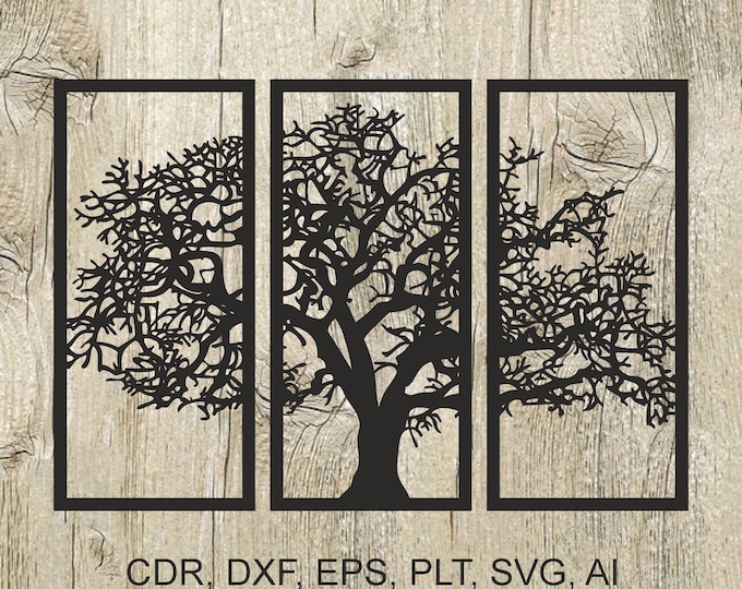 23 Tree Panels Wall Panels Room Decor Tree Patterns Laser - Etsy