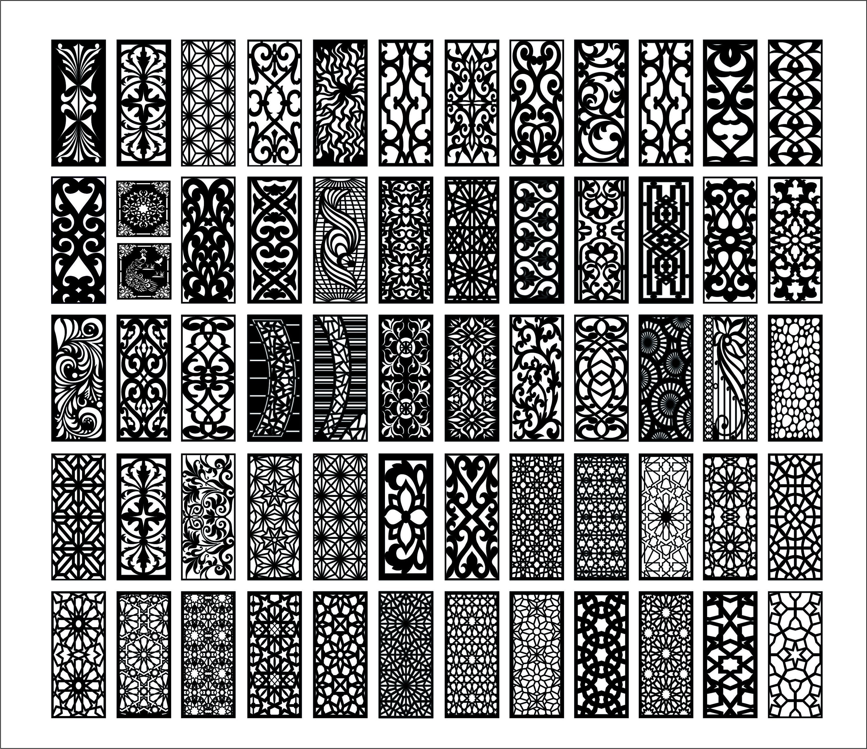 Panel Collection 18 Various Pattern. Vector Files Digital | Etsy