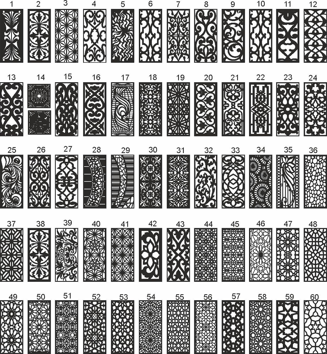 Panel Collection 18 Various Pattern. Vector Files Digital - Etsy