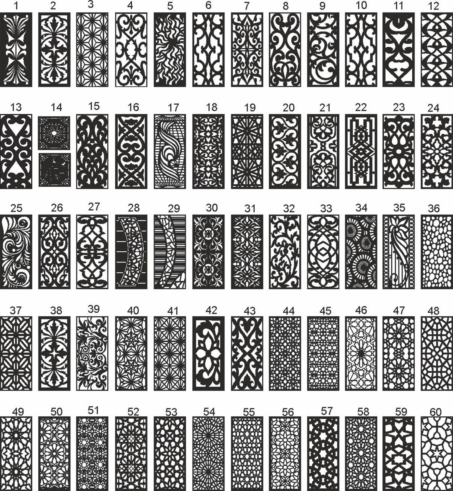 Panel Collection 18 Various Pattern. Vector Files Digital - Etsy
