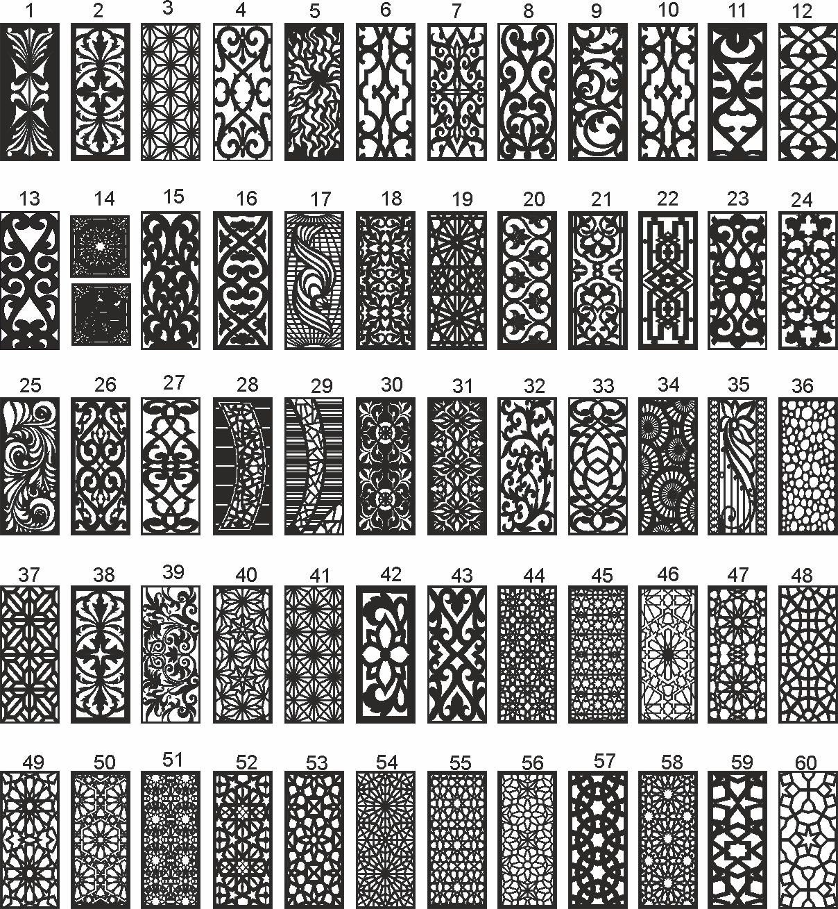 Panel Collection 18 Various Pattern. Vector Files Digital - Etsy Canada