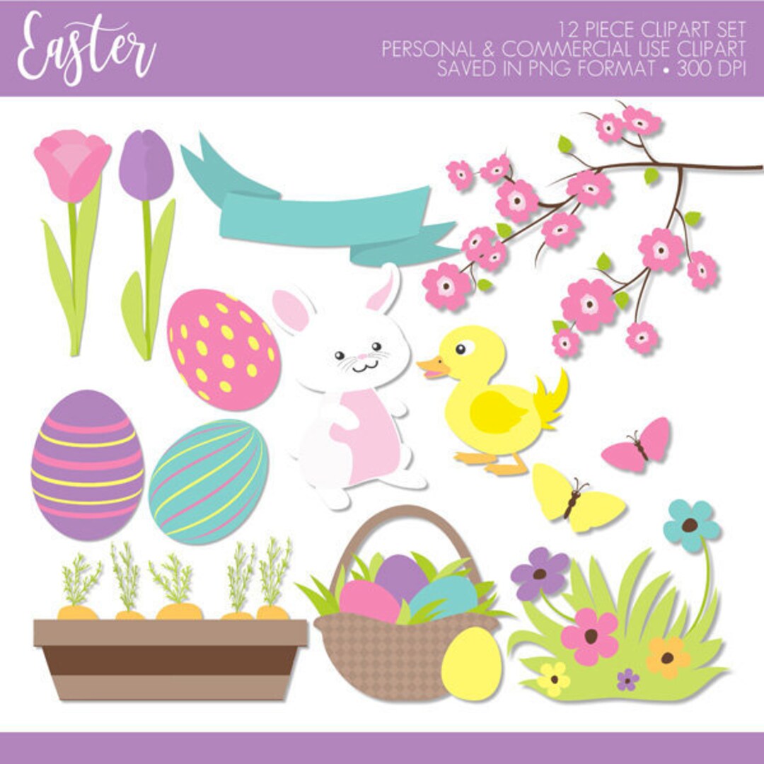 Easter Clipart,easter Clip Art,spring Clipart,easter Flower Clipart ...