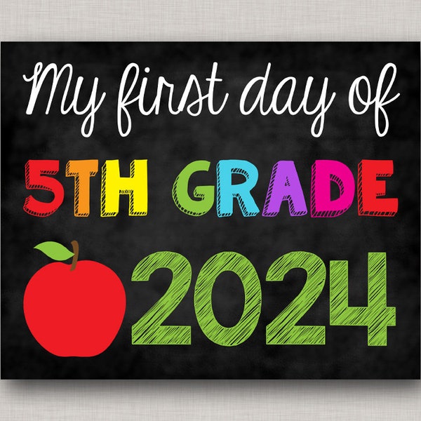 5th Grade Sign - Etsy