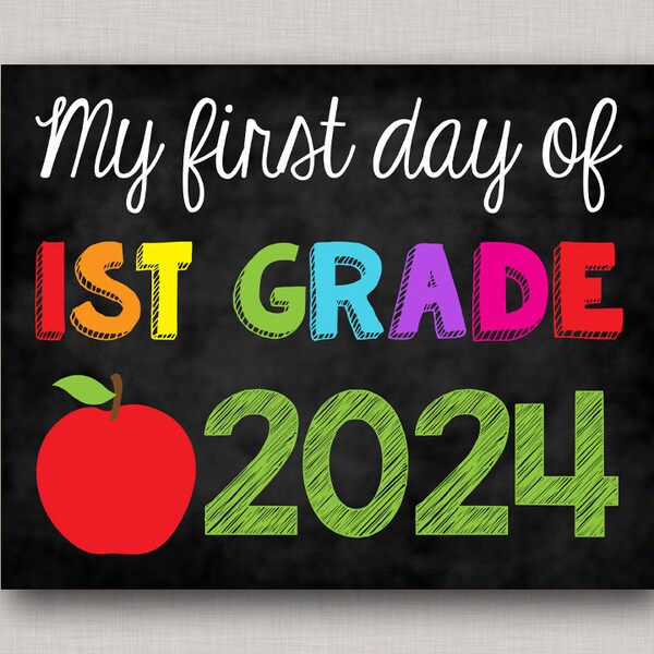 First Day of 1st Grade - Etsy