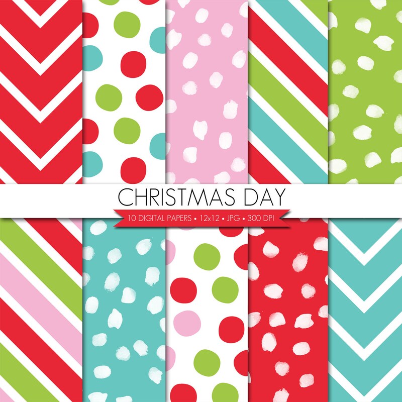 Christmas Digital Paper - Etsy