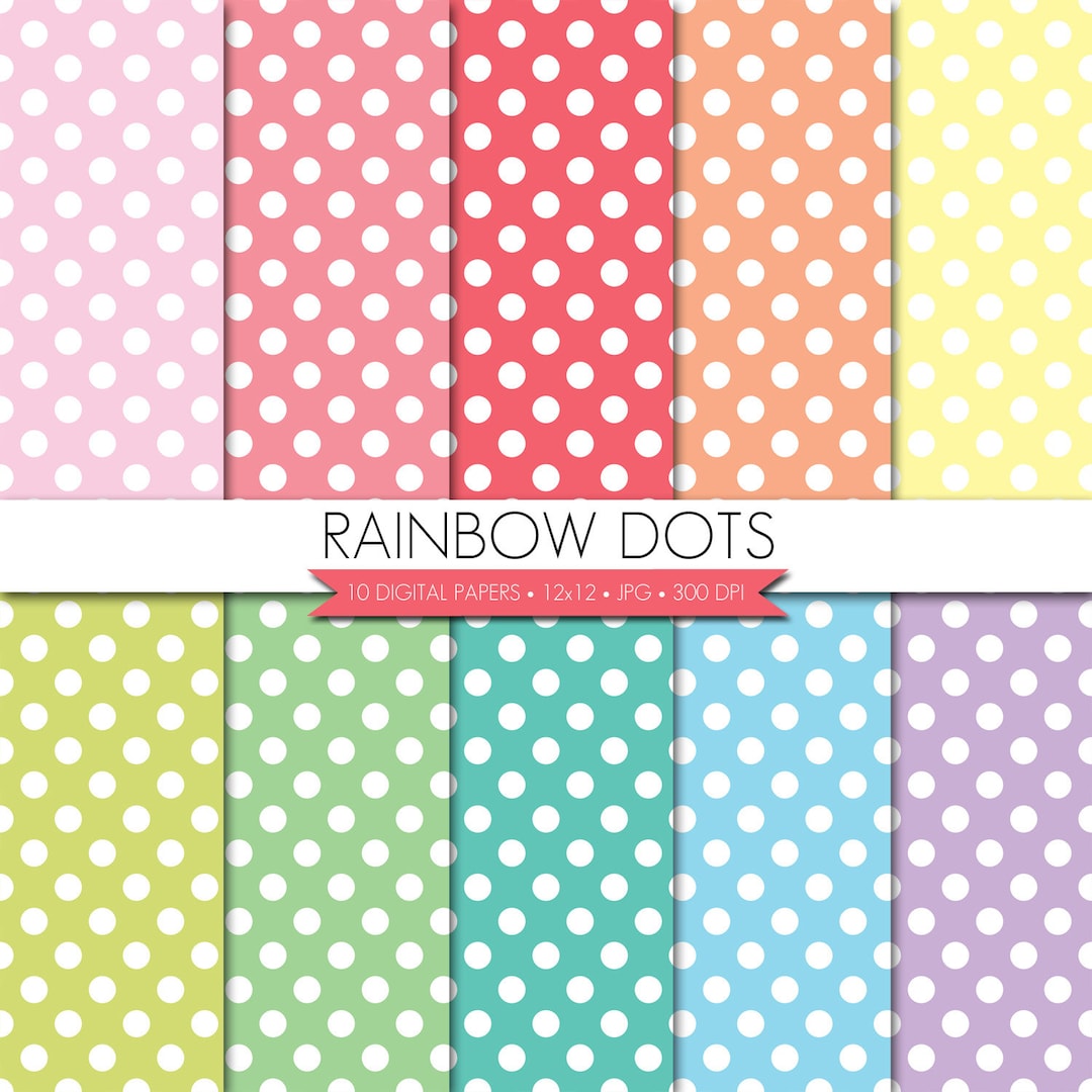 Polka Dots Digital Paperpolka Dot Digital Paperdots Digital - Etsy