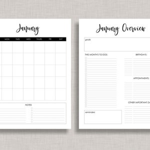 Non Dated Plannerprintable Planner Weekly and Monthlyplanner - Etsy