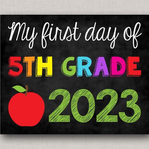 5th Grade Sign - Etsy