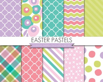 Spring Plaid Digital Paper - Etsy