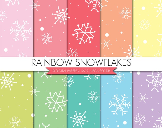 Snowflake Digital Papers,snowflake Digital Paper,winter Digital Paper ...