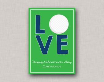 Golf Valentine Cards - Etsy