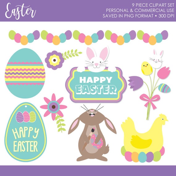 Easter Clipart,Easter Clip Art,Spring Clipart,Easter Flower Clipart ...