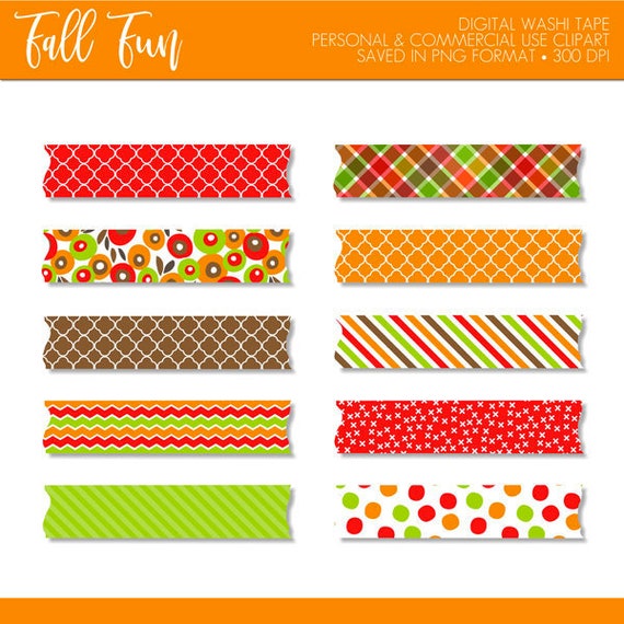Fall Washi Tape,Autumn Washi Tape Clipart,Fall Washi Tape Clipart ...