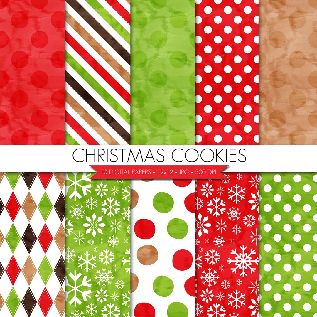 Watercolor Christmas Digital Paper,snowflake Digital Paper,argyle ...