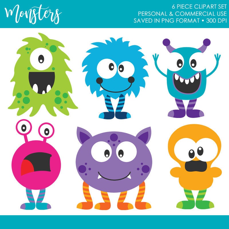 Monster Clip Artmonster Mash Cliparthalloween - Etsy