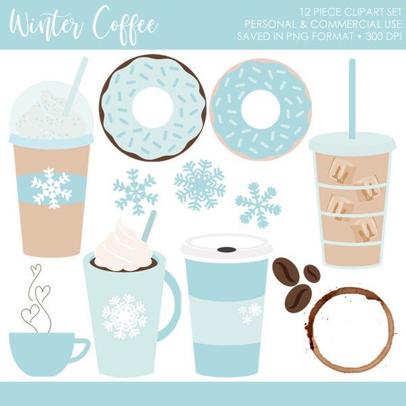 Coffee Clipart, Coffee Clip Art,Winter Clipart, Winter Coffee Clipart ...