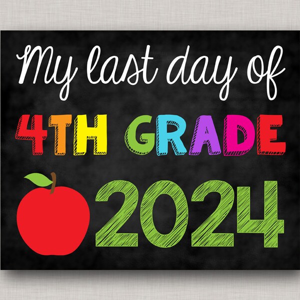Last Day of School Sign Printable - Etsy