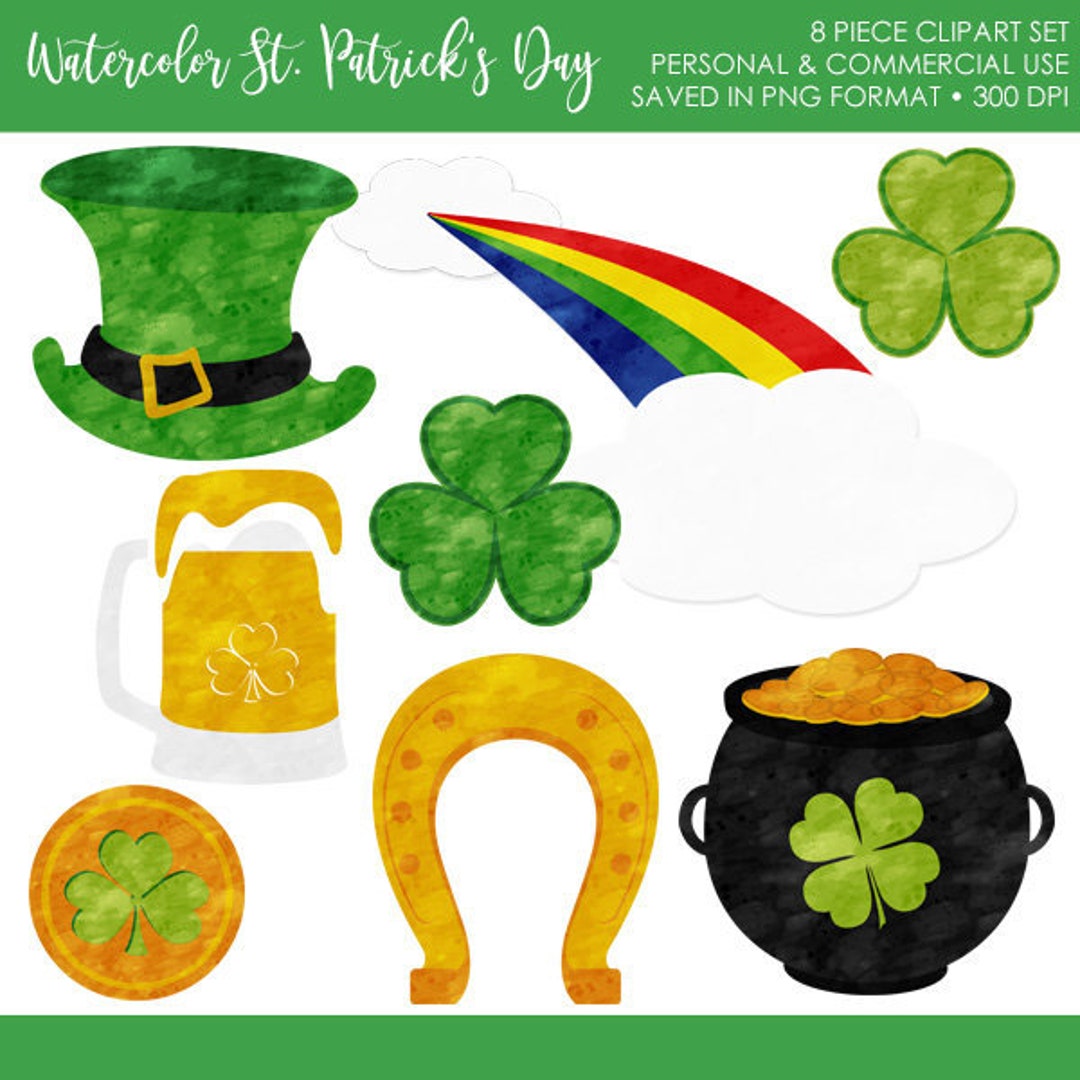 Watercolor St. Patrick's Day Clipart,st Patricks Day Clipart,st ...