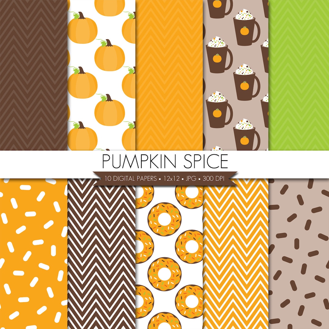 Pumpkin Spice Digital Paper,fall Digital Paper,sprinkles Digital Paper ...