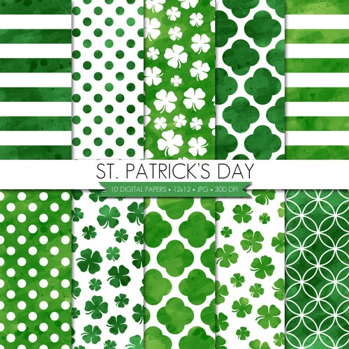 St. Patrick's Day Digital Paper Scrapbook Paper Celtic - Etsy
