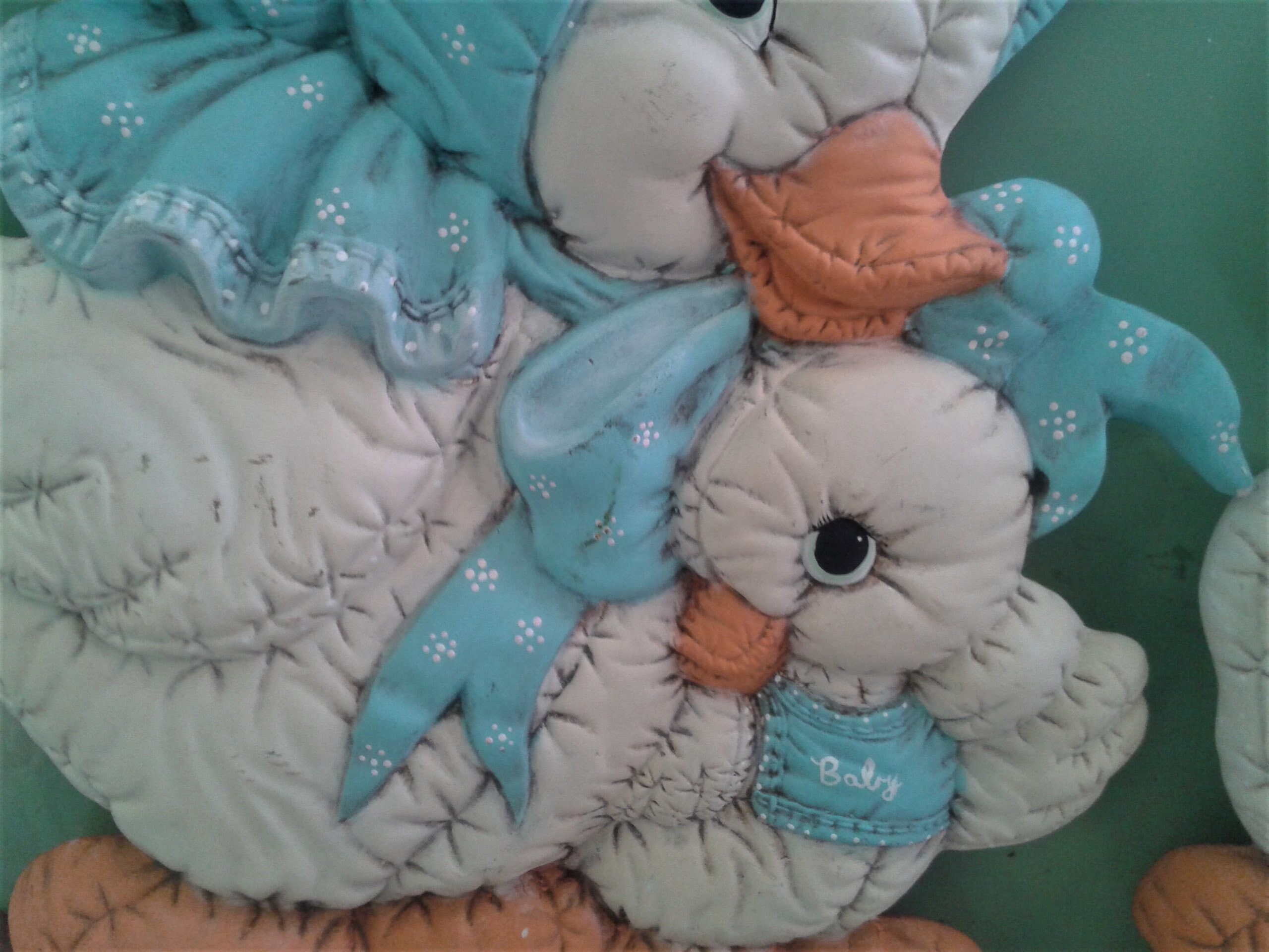 Nursery Decor, Set of 2 Ceramic Ducks, Musical Wall Art, Handpainted ...